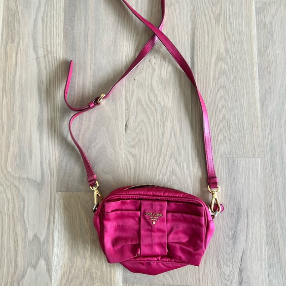 Prada | Bags | Authentic Pink Prada Nylon Crossbody Bag | Poshmark